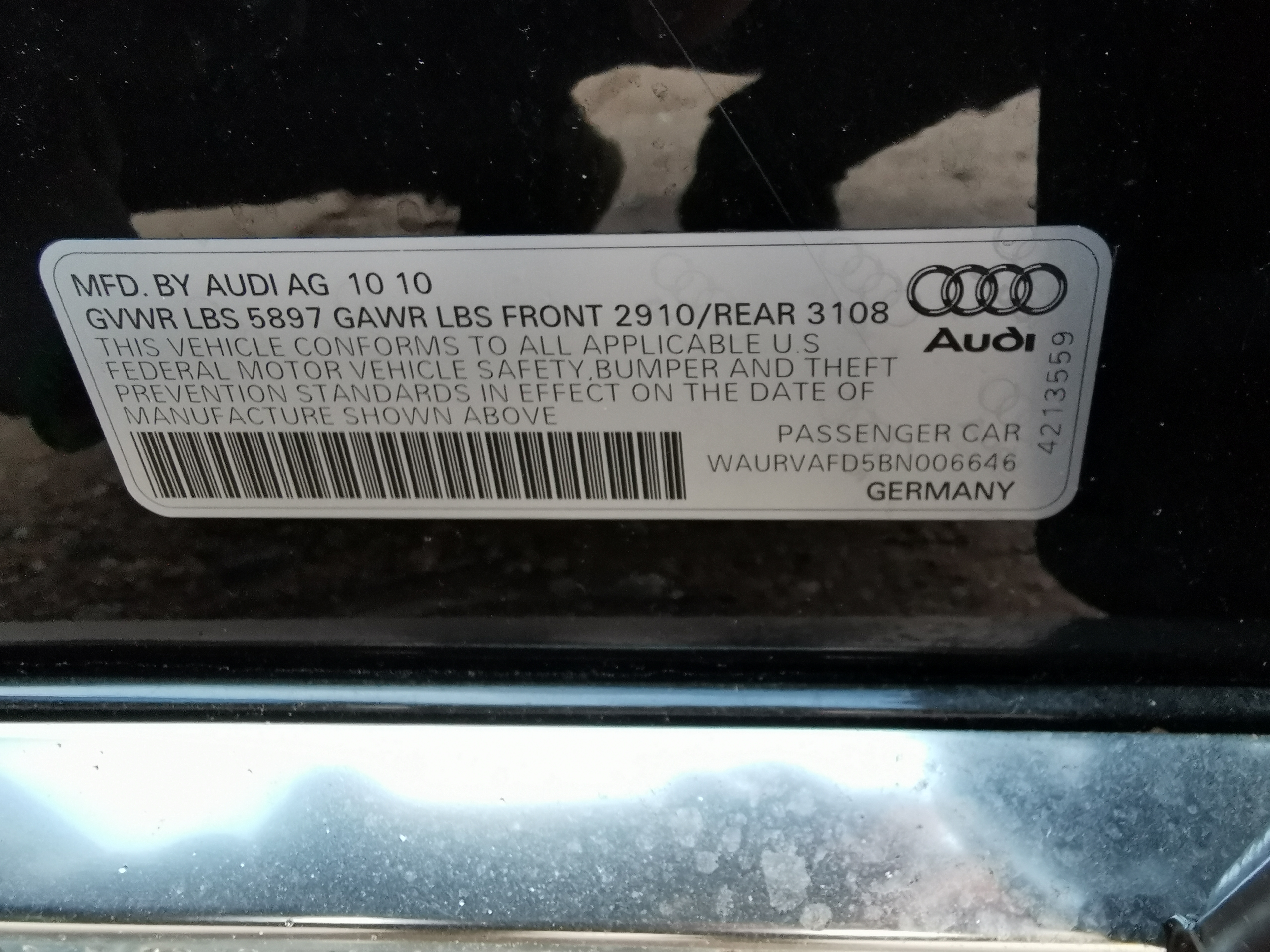 Used AUDI A8 Ignition switch 4H1905217A