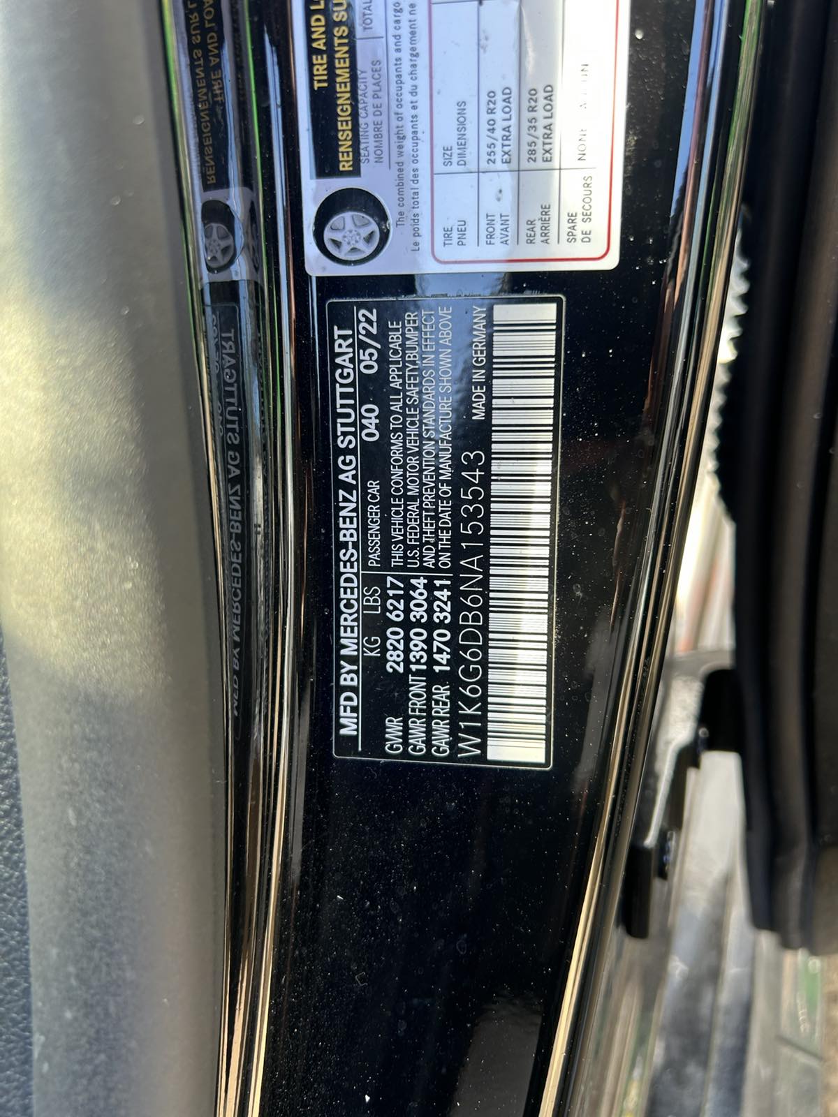 Used Mercedes Benz S-Class Front door A2237200300