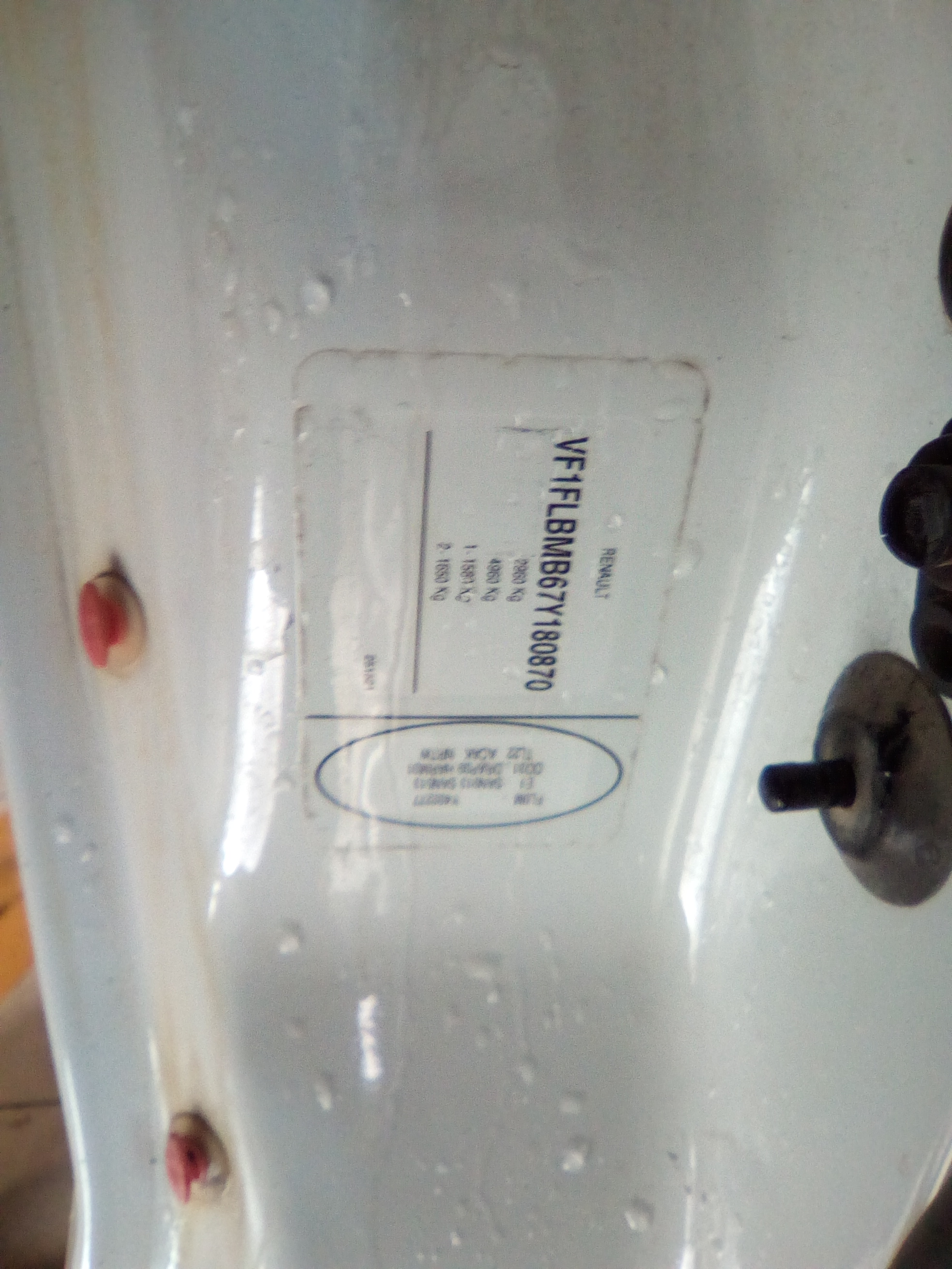 Used RENAULT Trafic Rear fog lamp 7701479309